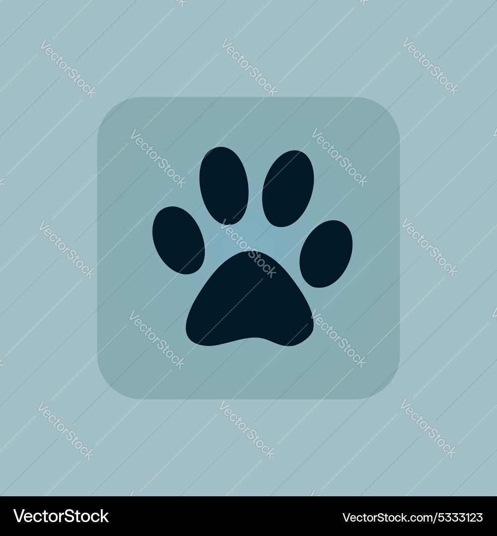 Pale blue paw icon Royalty Free Vector Image - VectorStock