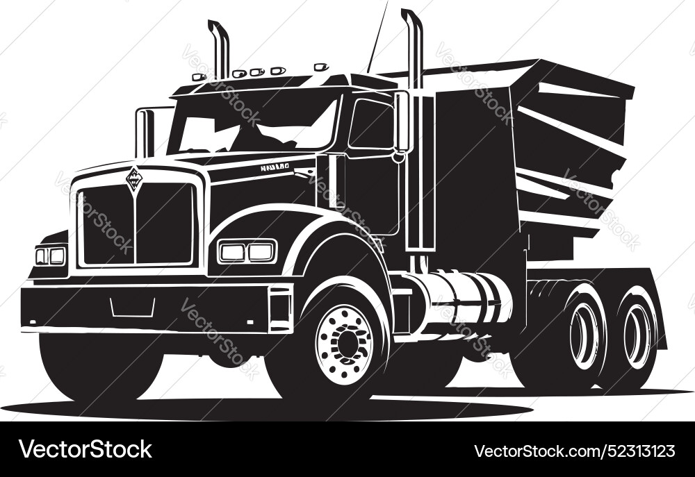 Powerful dump truck icon industrial graphic Vector Image