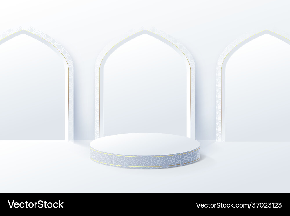 White display mock up with islamic interior Vector Image