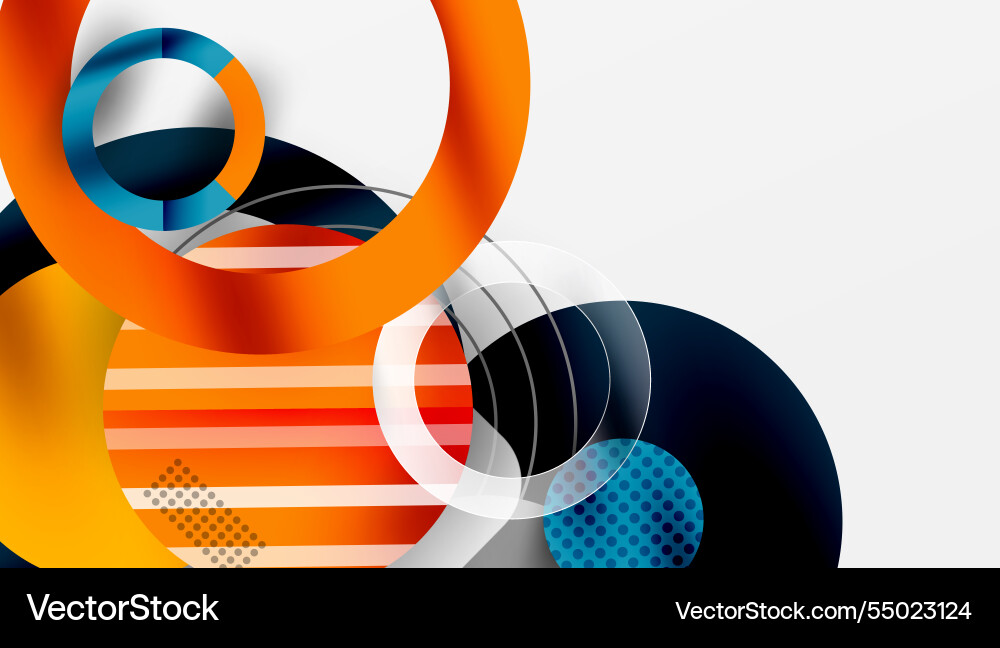 Abstract geometric background with overlapping Vector Image