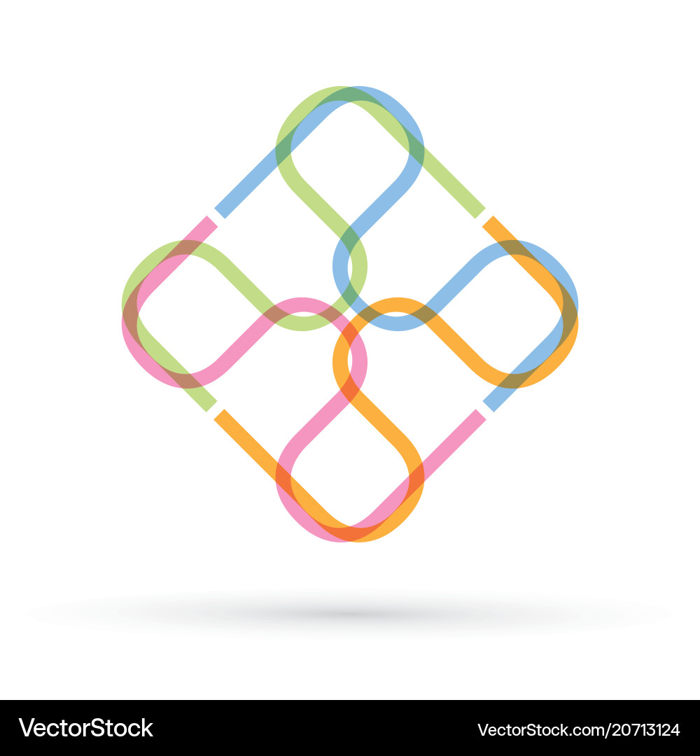 Abstract square modern shape graphic Royalty Free Vector