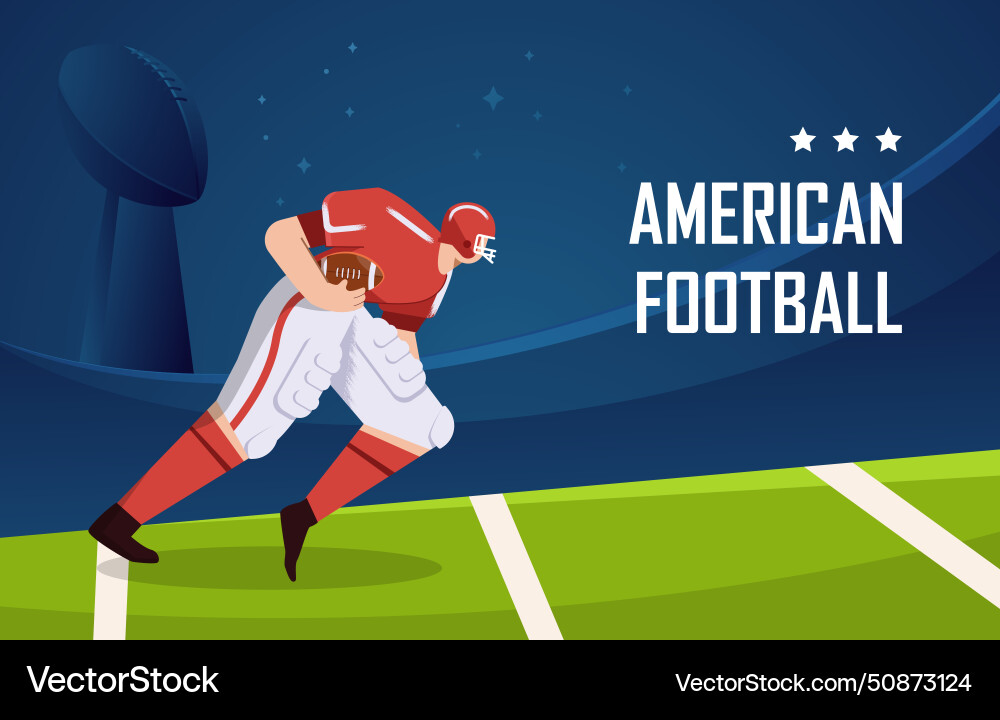 American football Royalty Free Vector Image - VectorStock