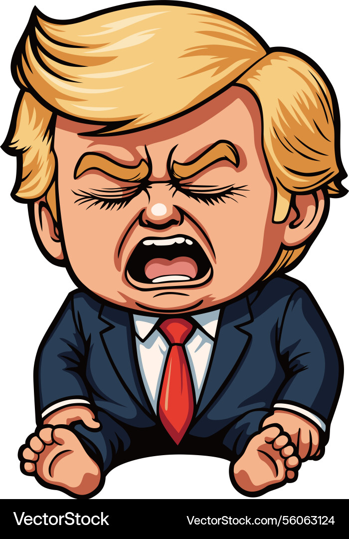 Baby trump Royalty Free Vector Image - VectorStock