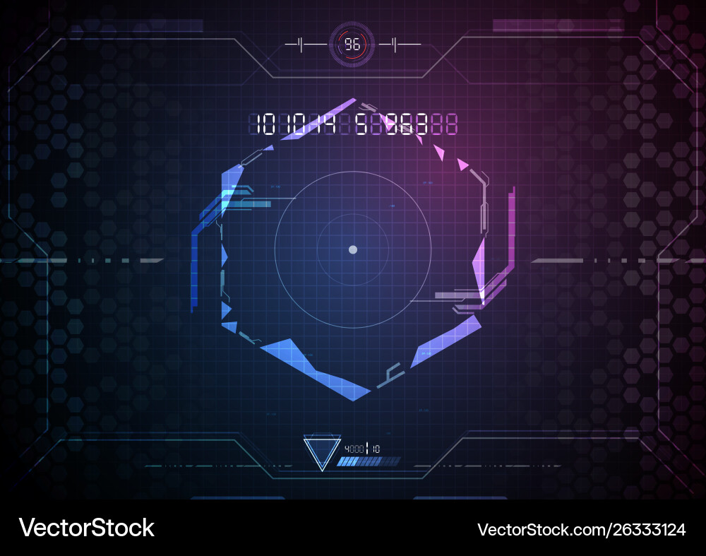 Futuristic game interface technology background Vector Image