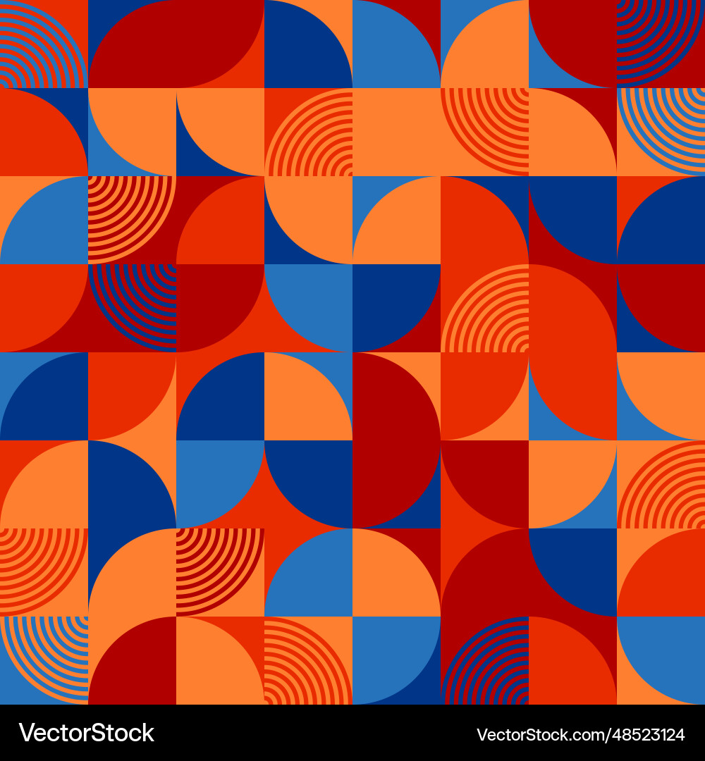 Geometric trendy pattern bauhaus style modern Vector Image