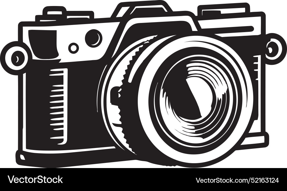 Retro camera snap a nostalgic symbol Royalty Free Vector