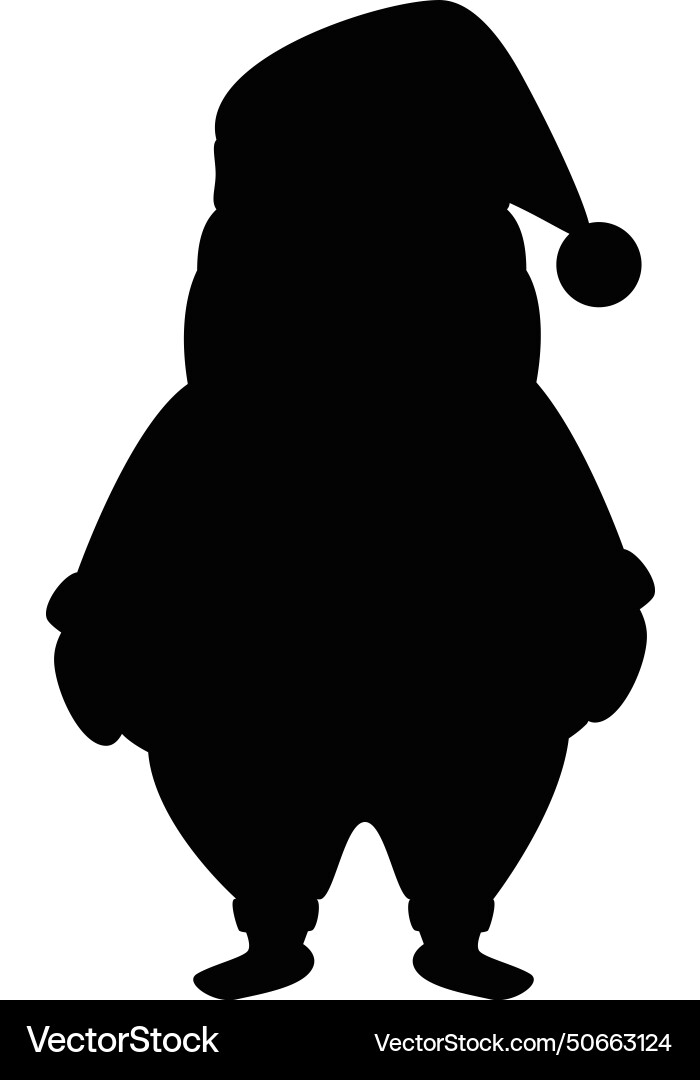 Santa clause silhouette art Royalty Free Vector Image