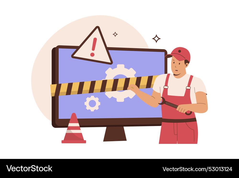 Website under maintenance and repair concept Vector Image