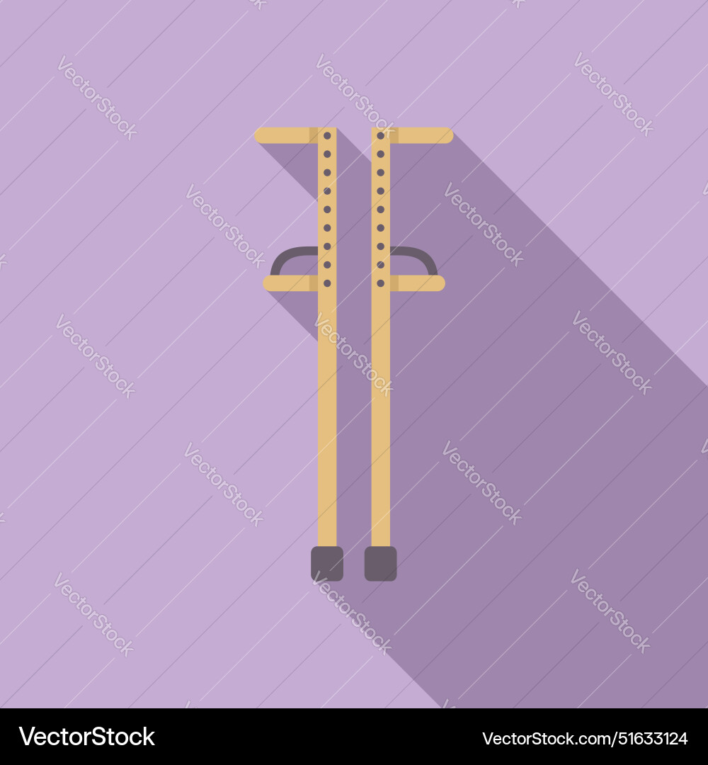 Wooden jumping stilts standing upright casting Vector Image