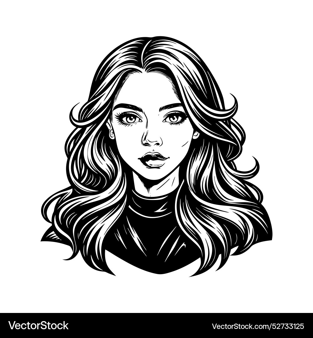 A beautiful young woman image Royalty Free Vector Image