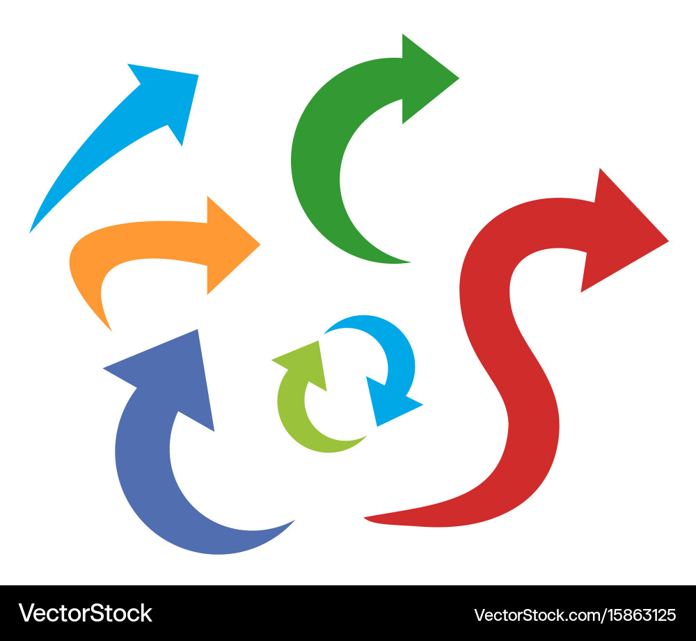 Color Arrows - Directional Signs Royalty Free Vector Image