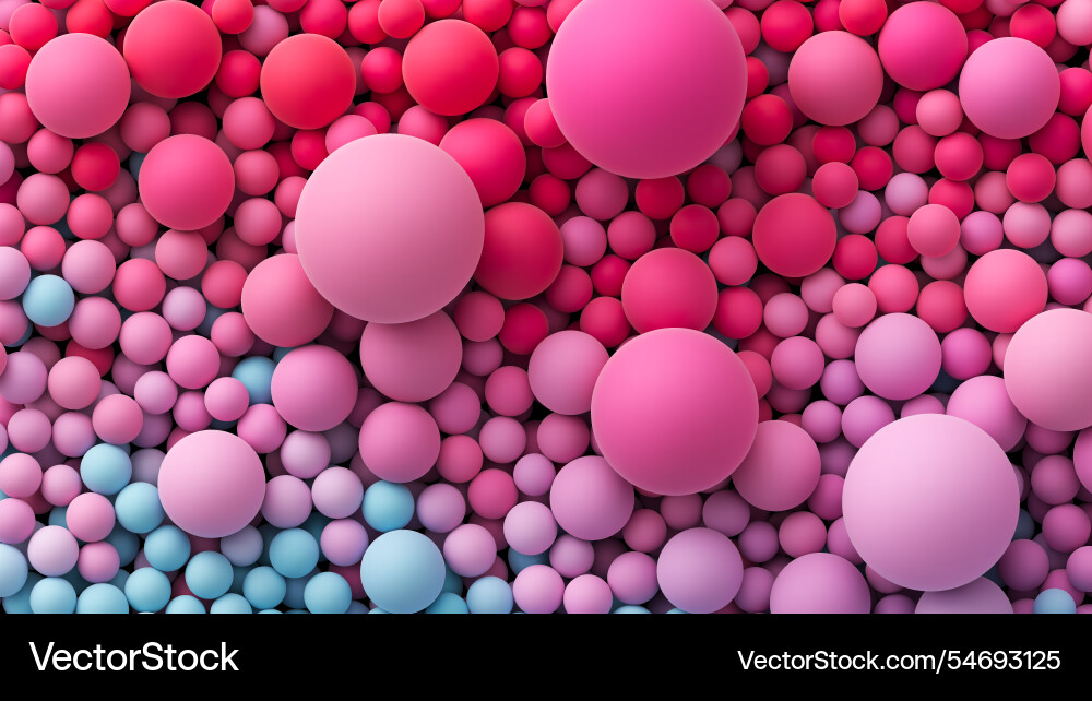 Colorful pastel pink blue random soft balls Vector Image