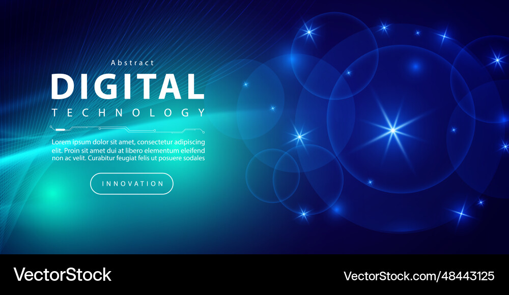 Digital technology speed connect blue green tech Vector Image