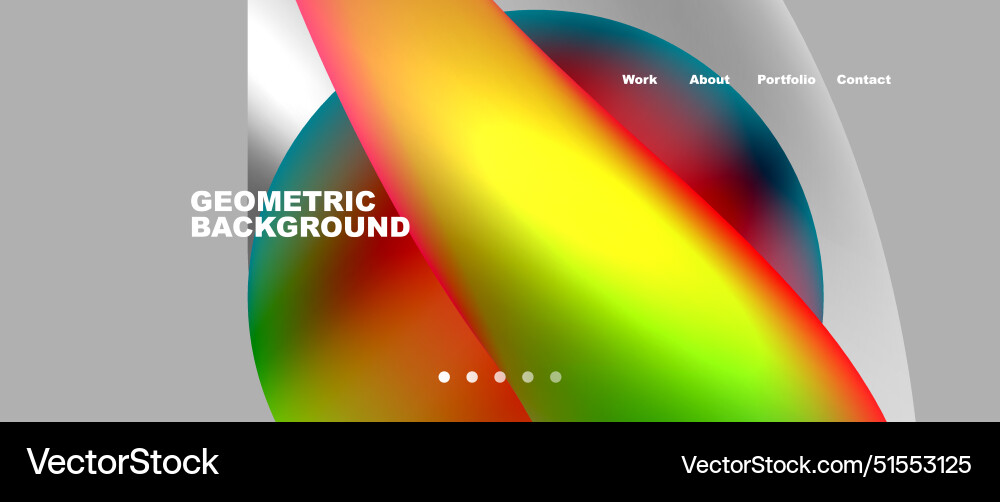 Dynamic flowing shapes concept design composition Vector Image