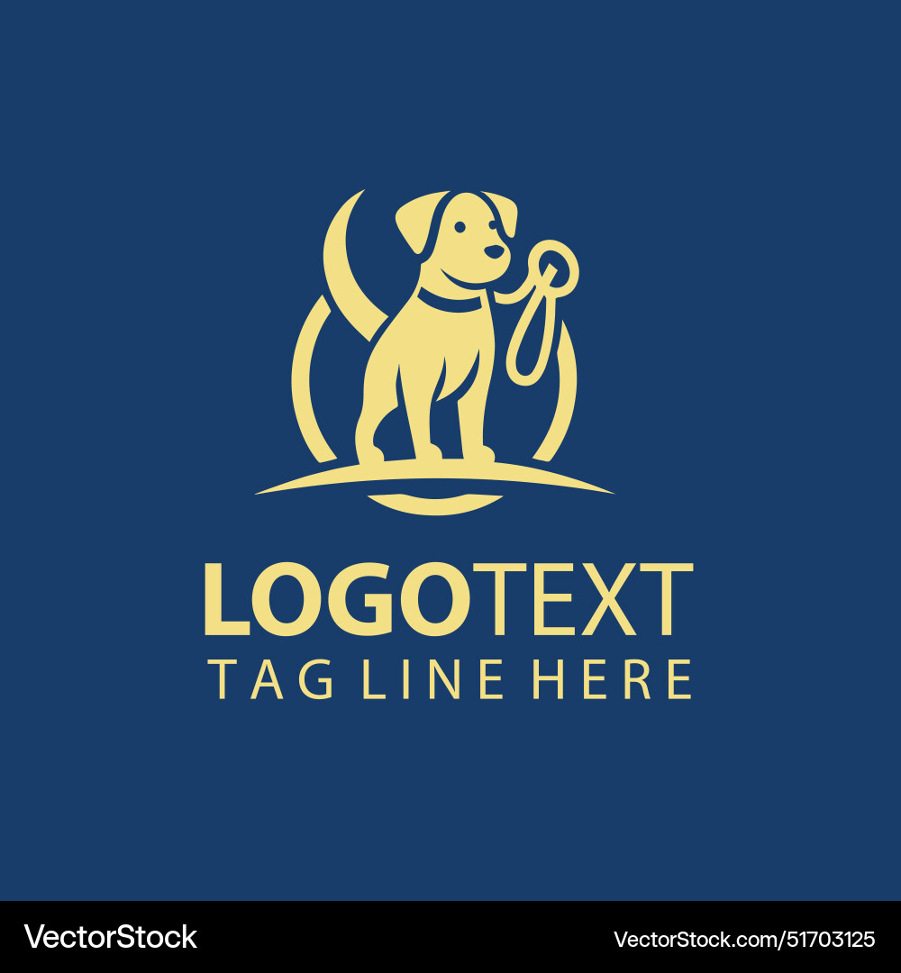 Pet dog logo Royalty Free Vector Image - VectorStock