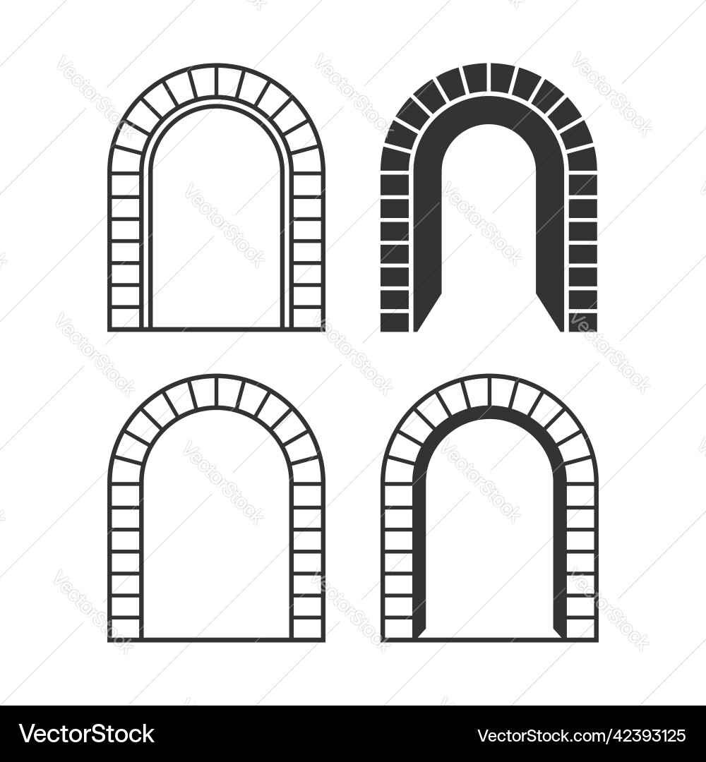 Set of stone arches Royalty Free Vector Image - VectorStock