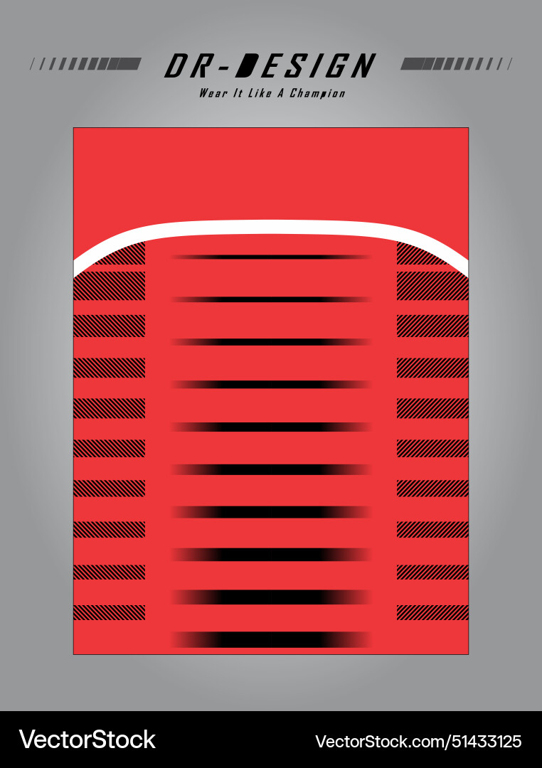 Sublimation red t shirt design Royalty Free Vector Image