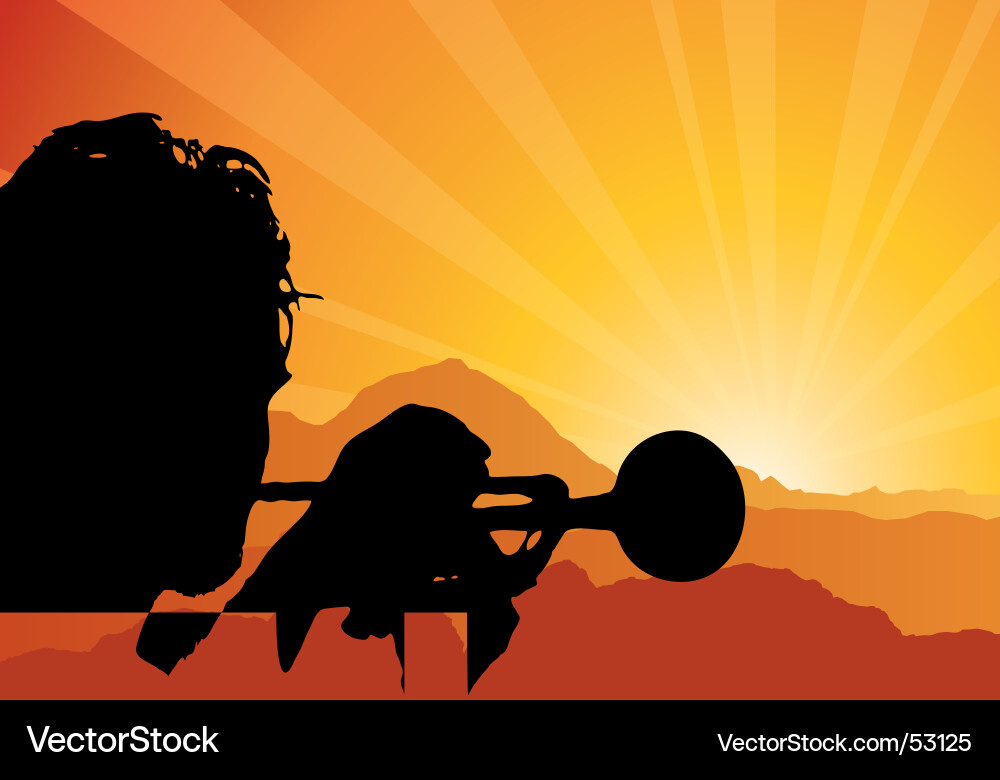 Trumpet player Royalty Free Vector Image - VectorStock