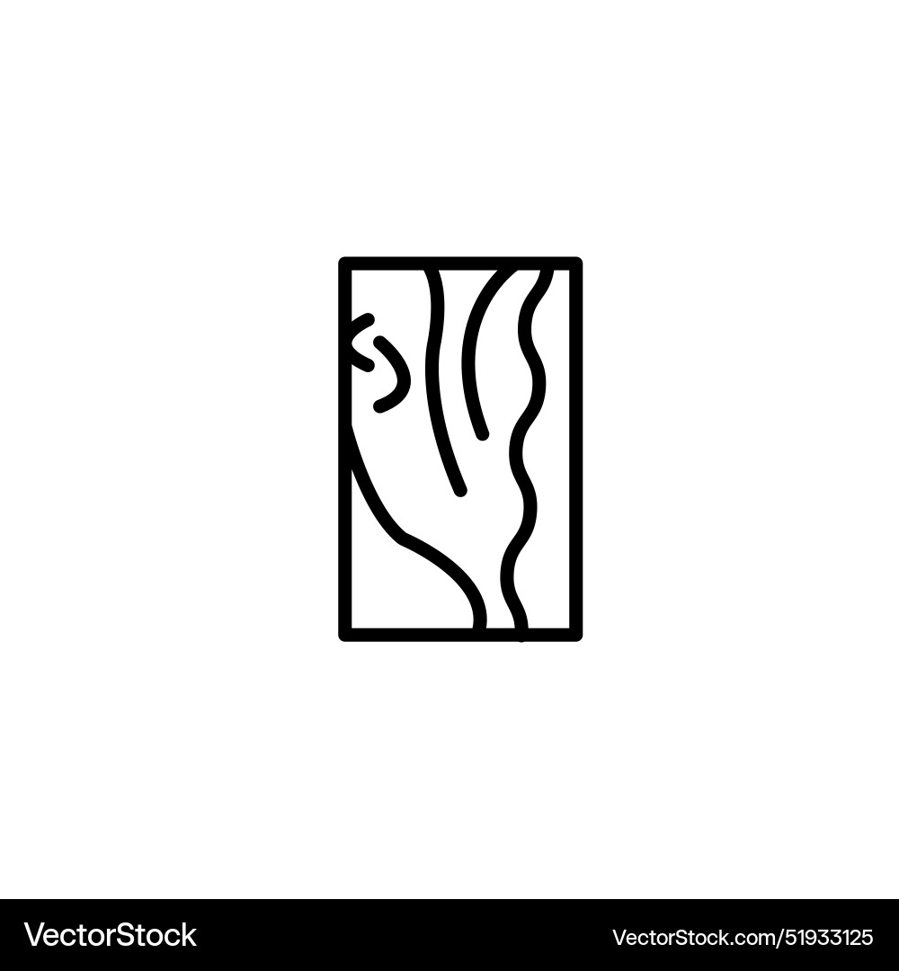 Wooden board icon perfect for carpentry Royalty Free Vector
