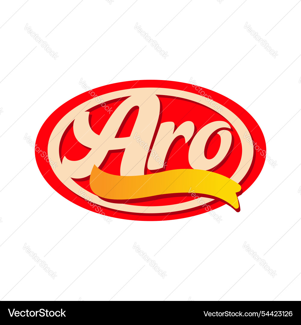 Aro company logo template design Royalty Free Vector Image