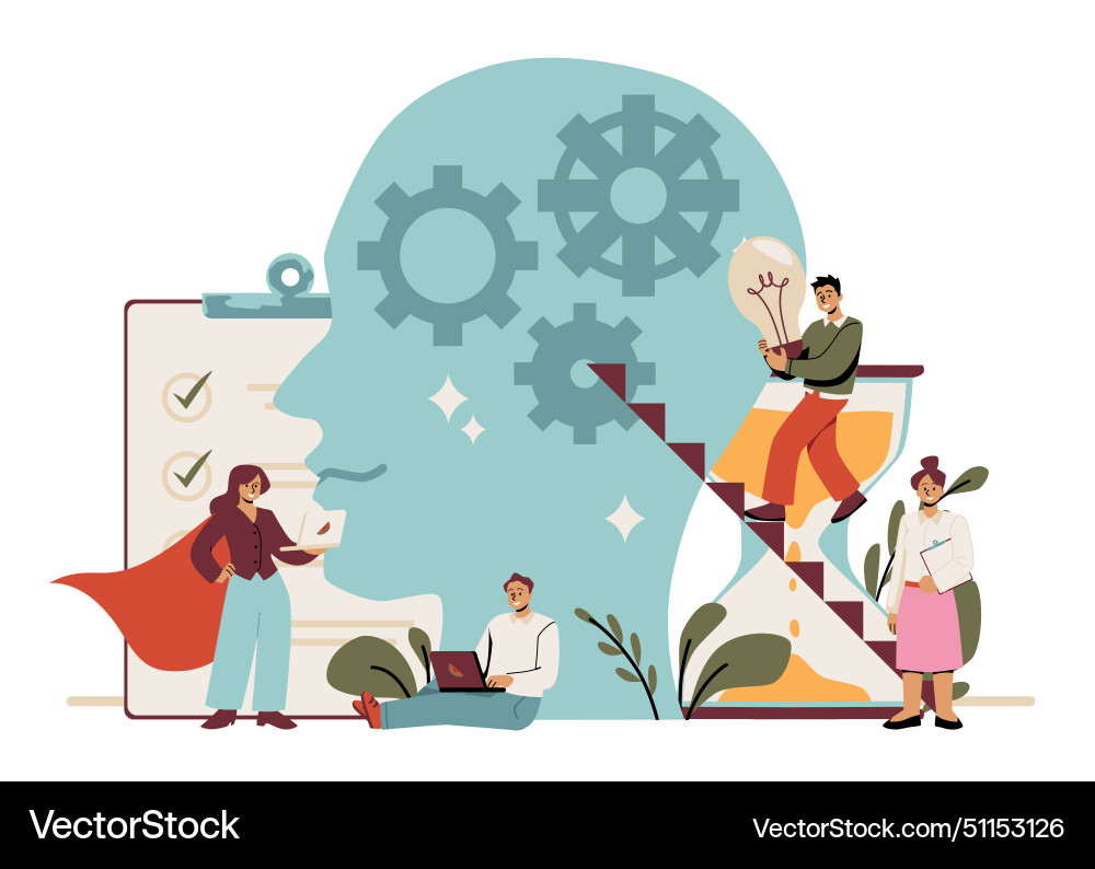 Team skill development concept Royalty Free Vector Image