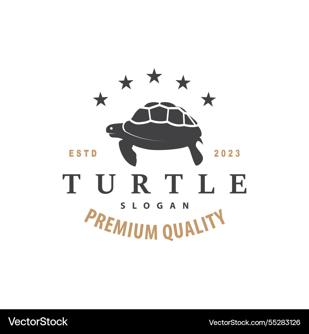 Turtle logo design symbol template Royalty Free Vector Image