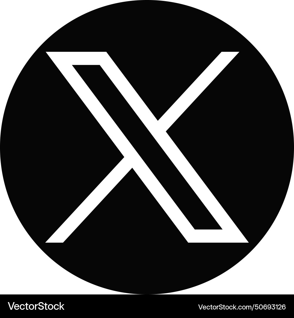 Twitter x logo icons Royalty Free Vector Image