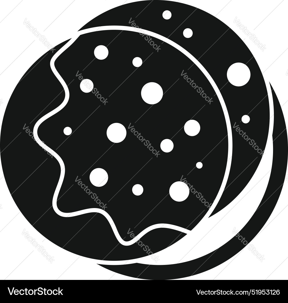 Two round cookies with icing layered on top Vector Image