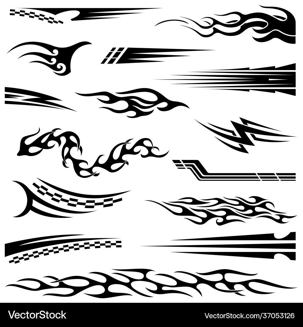 Vinyls and decals vehicle graphics Royalty Free Vector Image