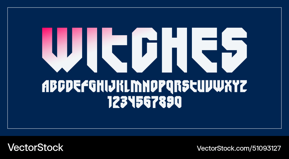 Bold and massive heavy geometric font for logo Vector Image