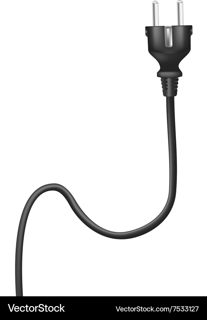 Electric cable plug Royalty Free Vector Image - VectorStock
