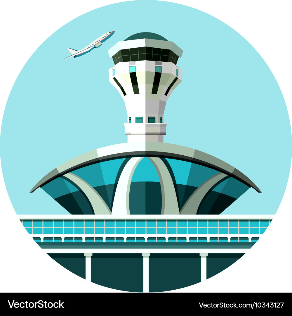 Emblem airport Royalty Free Vector Image - VectorStock