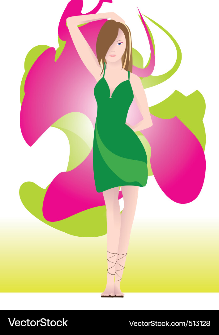 Beautiful young woman Royalty Free Vector Image