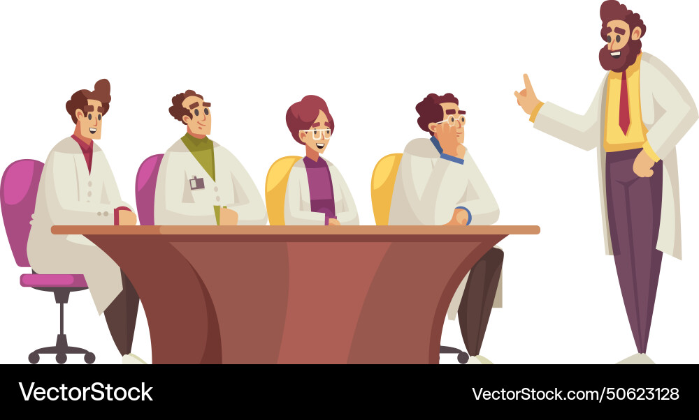 Cartoon medical conference Royalty Free Vector Image