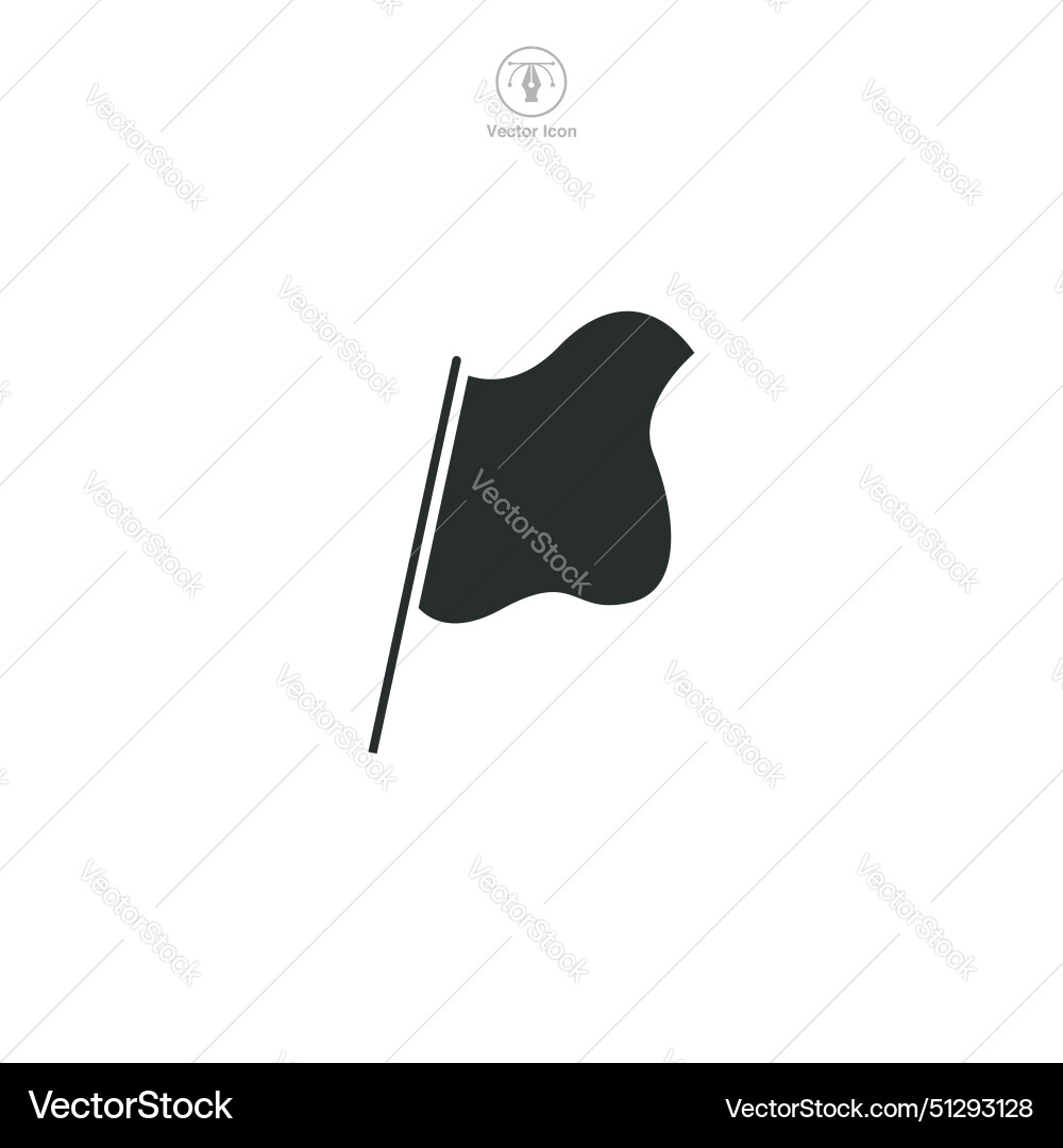 Flag icon symbol isolated on white background Vector Image
