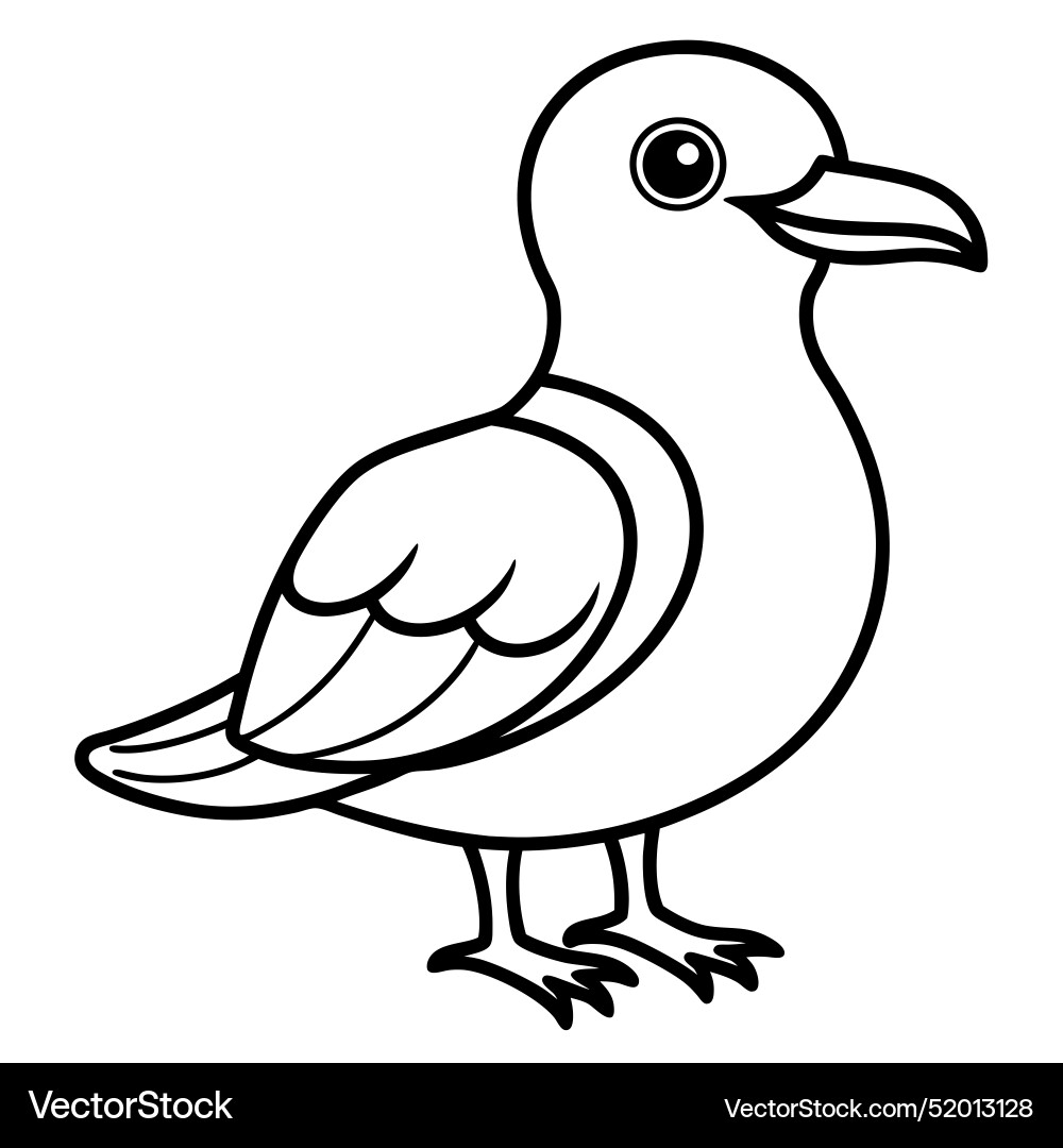 Galapagos storm petrel bird smiles icon Royalty Free Vector