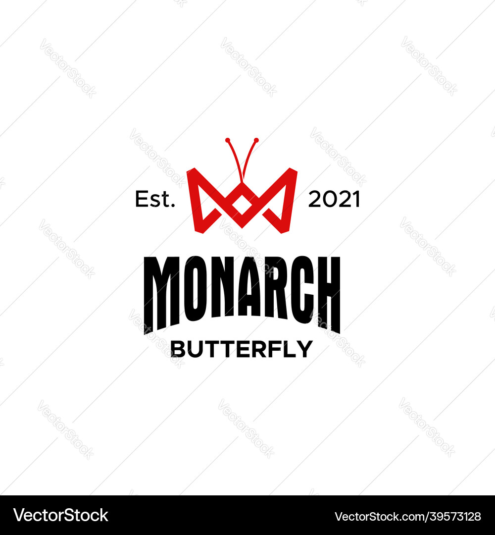 Monarch logo Royalty Free Vector Image - VectorStock
