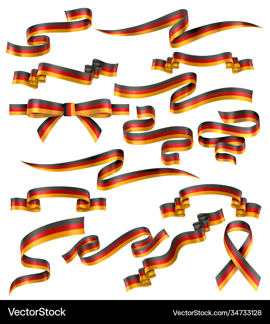Set german ribbons Royalty Free Vector Image - VectorStock