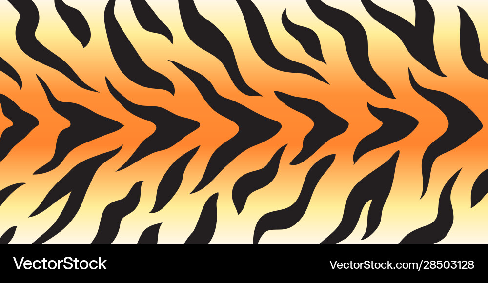 Tiger stripes skin print design pattern Royalty Free Vector