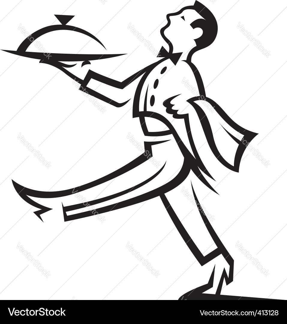 Waiter Royalty Free Vector Image - VectorStock