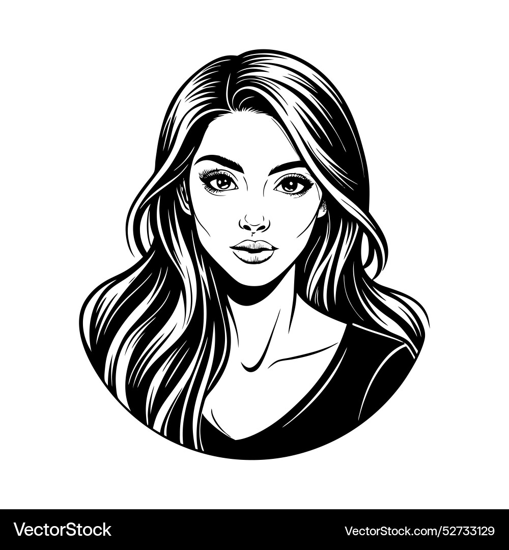 A beautiful young woman image Royalty Free Vector Image