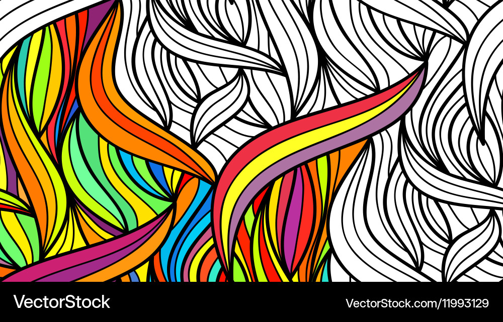 Abstract seamless fantasy pattern hand Royalty Free Vector