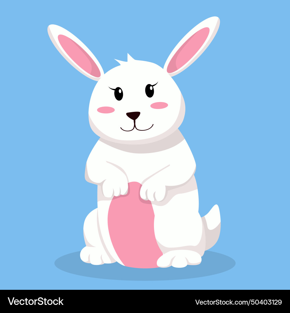 Cute rabbit character design Royalty Free Vector Image