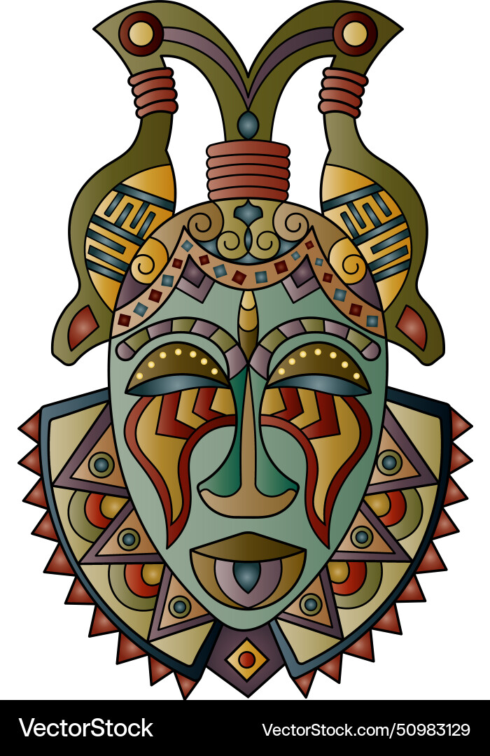 Ethnic tribal mask Royalty Free Vector Image - VectorStock