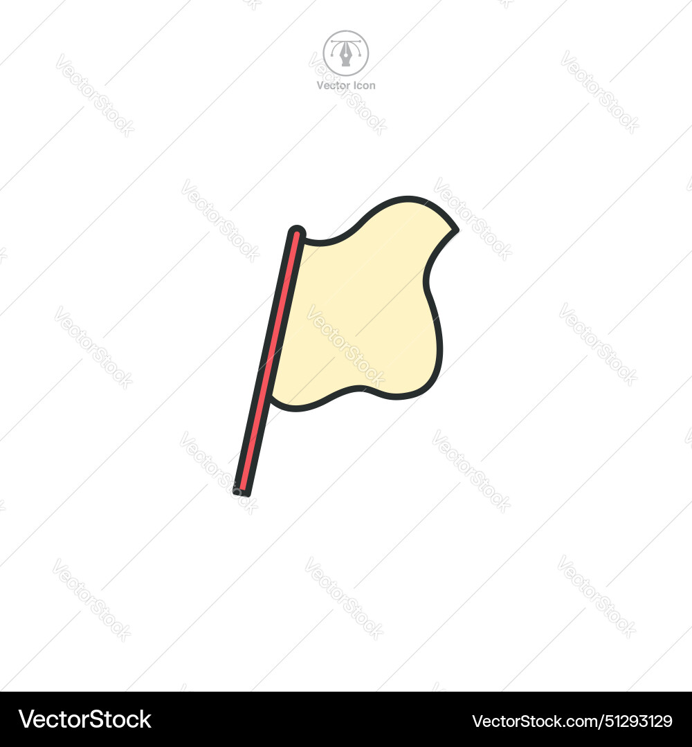 Flag icon symbol isolated on white background Vector Image