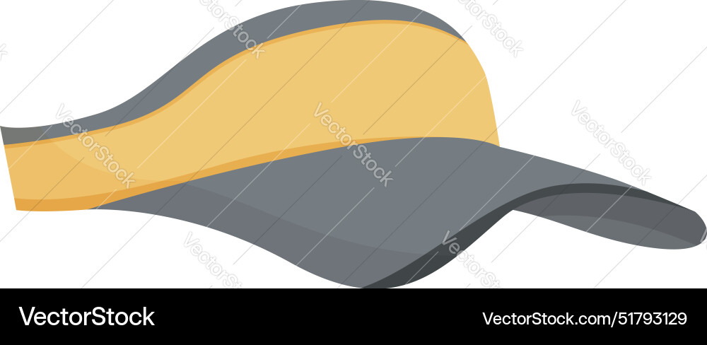 Gray and yellow sun visor protecting from Vector Image