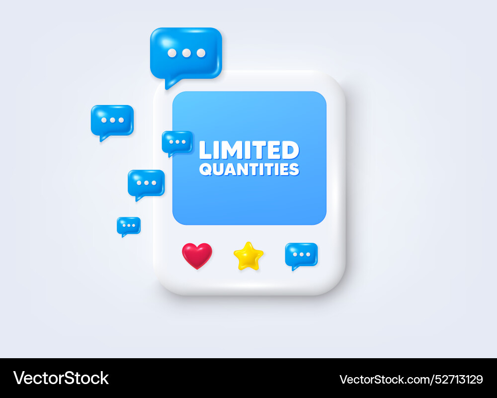 Limited quantities symbol special offer sign Vector Image