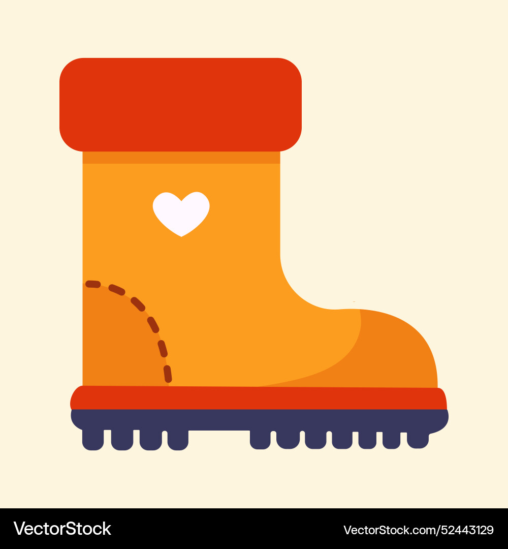 Rubber boots in flat style Royalty Free Vector Image