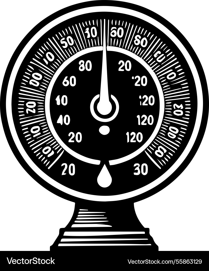 Simple icon of a barometers logo design Royalty Free Vector