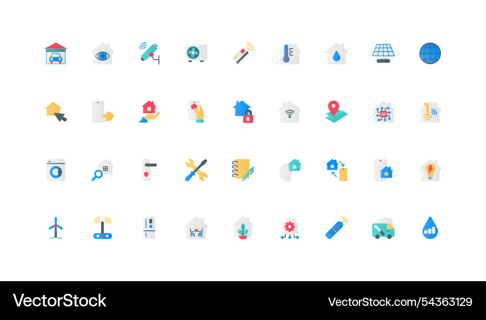 Smart home management house with iot digital Vector Image